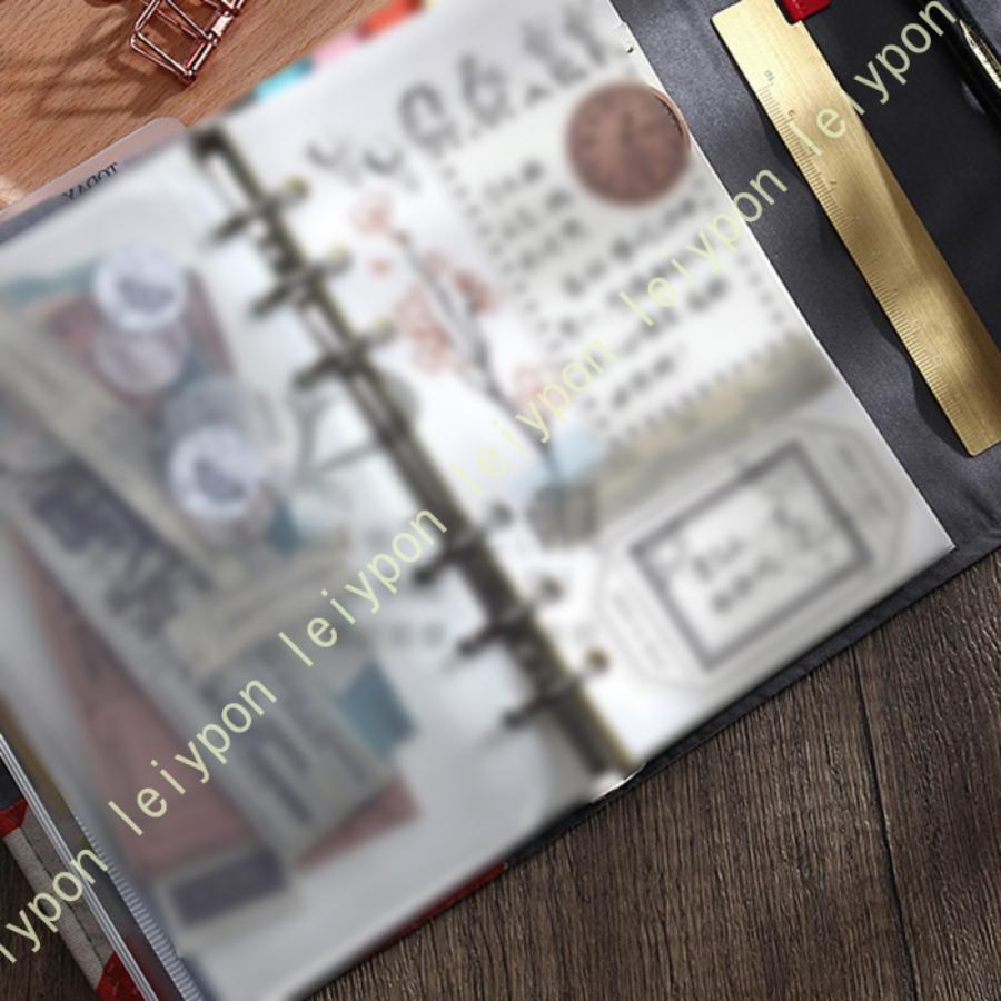 システム手帳 A6 ルーズリーフ手帳 A5 方眼+無地 (差し替えタイプ) 6穴バインダー 合金バインダー かわいい 可愛い 日記ノート ノートダイアリー ノートブック : leiypon ...