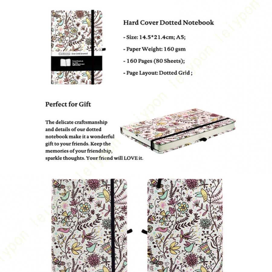 ノート おしゃれ a5 ハードカバー かわいい ドット罫 エレガント ノートブック ジャーナル ビジネスノート 160 ページ 弾性ストラップ しおりひも : leiypon - 通販 ...