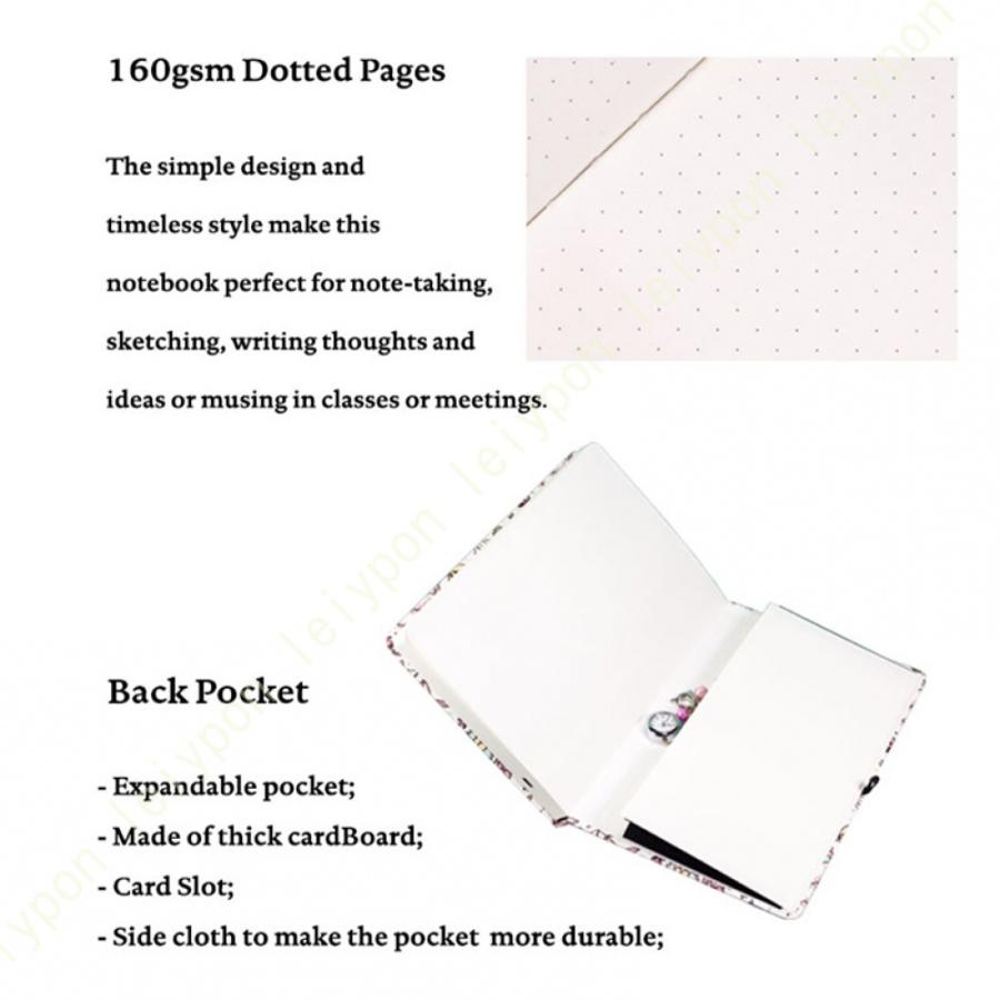 ノート おしゃれ a5 ハードカバー かわいい ドット罫 エレガント ノートブック ジャーナル ビジネスノート 160 ページ 弾性ストラップ しおりひも : leiypon - 通販 ...