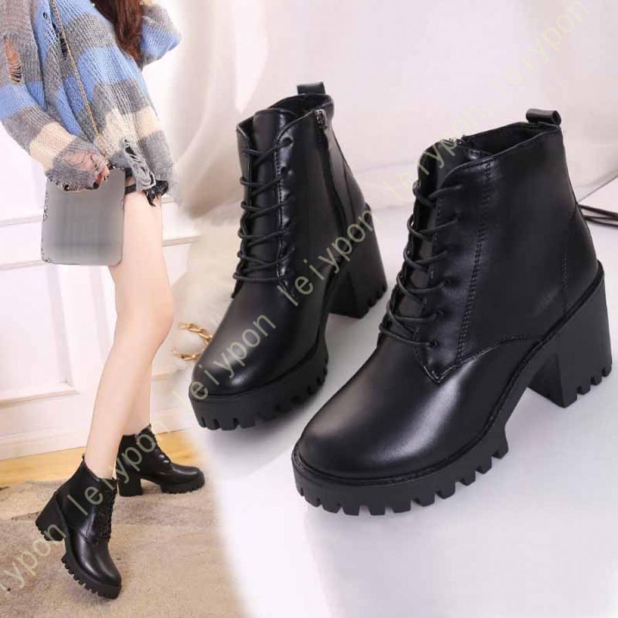 ショートブーツ レースアップブーツ サイドジッパー付き コスプレ ショートブーツ レディース ブーツ 編み上げ レースアップブーツ ハイヒール 編み上げブーツ :ane-ryk-XZ1050 ...