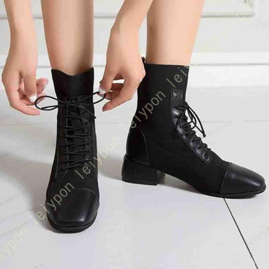 ブーツ 袴 卒業式 編み上げ レディース レースアップブーツ ショートブーツ ラウンドトゥ ヒール 厚底 ブラック 歩きやすい 痛くない 入学式 靴 : leiypon - 通販 ...