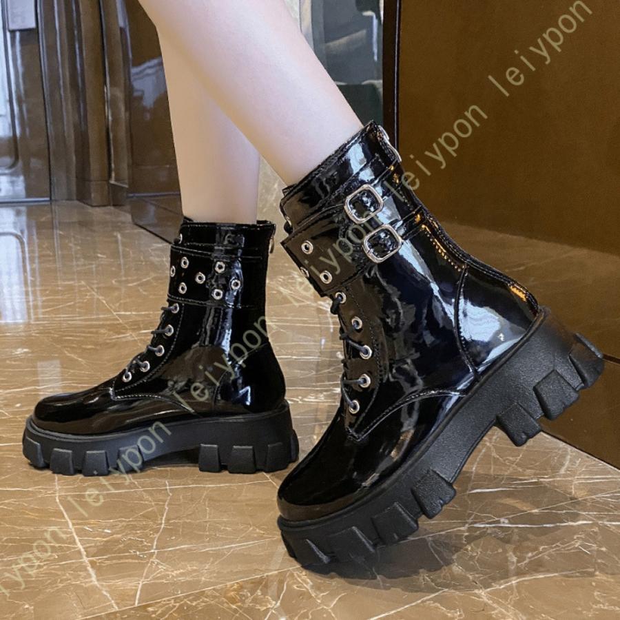 ブーツ 袴 卒業式 編み上げ レディース レースアップブーツ ブーツ ショートブーツ ハイヒール ヒール 厚底 ブラック ブーツ 歩きやすい 痛くない 入学式 靴 : ane-ryk ...