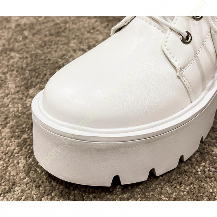 編み上げブーツ ゴスロリ 風 本革調 ミドル ブーツ 編み上げ レースアップ 厚底 ゴシック ロリータ レディース ガールズ ファッション ヴサイドジップ Lolita : leiypon ...