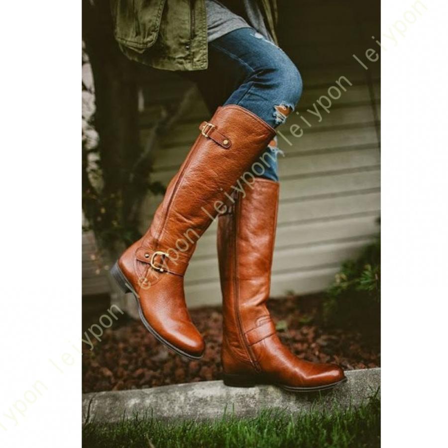 ロングブーツ ブーツ レディース 本革調 ロング エンジニアブーツ ジョッキーブーツ ロングブーツ黒 大きいサイズ 歩きやすい 疲れにくい 黒 太ヒール 美脚 : leiypon - 通販 ...