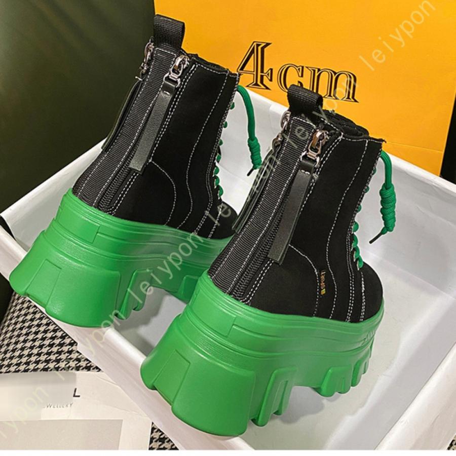 ショートブーツ 編み上げ 編み上げブーツ 厚底 レディース キャンバス レースアップ カッコイイ バックジッパー ラウンドトゥ オシャレオートバイブーツ 無地 : leiypon - 通販 ...