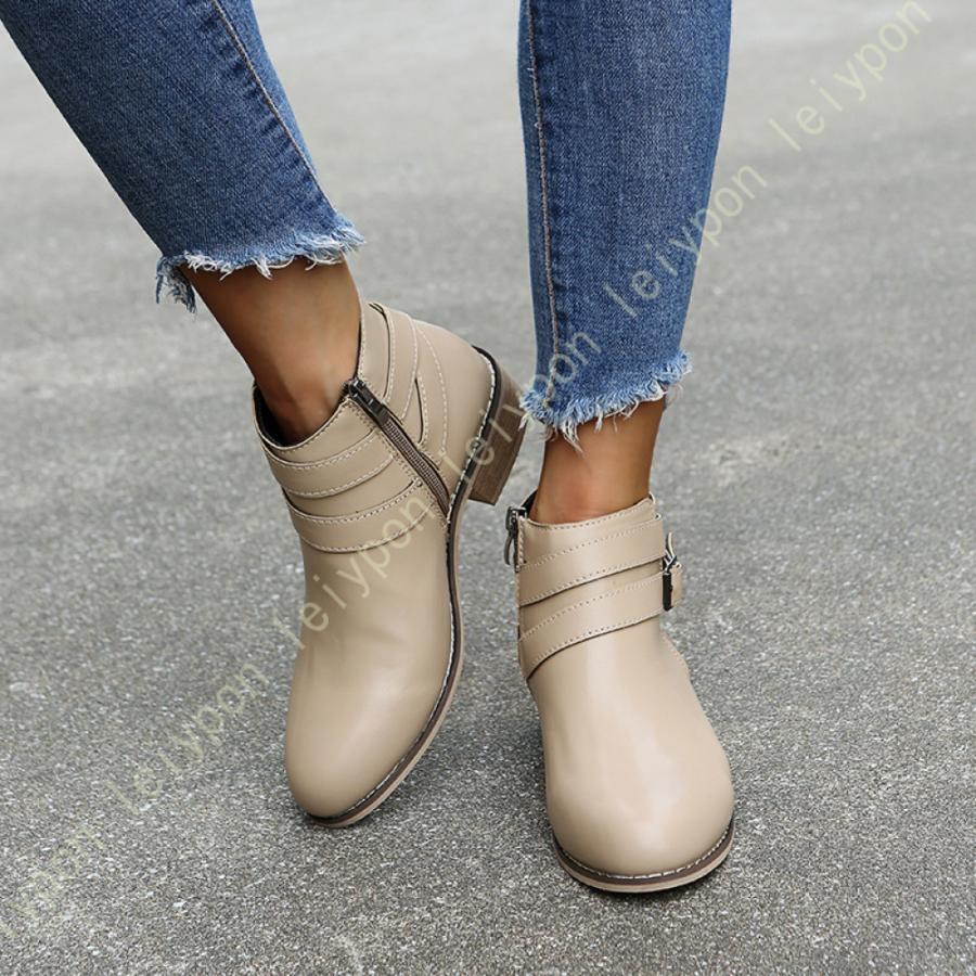 ブーツ レディース ベルトバックル サイドジッパー 秋冬 レースアップブーツ マーチンブーツ 厚底 ショートブーツ ハイカット 防水 滑らない 女性用 : ane-ryk-xz3141 ...