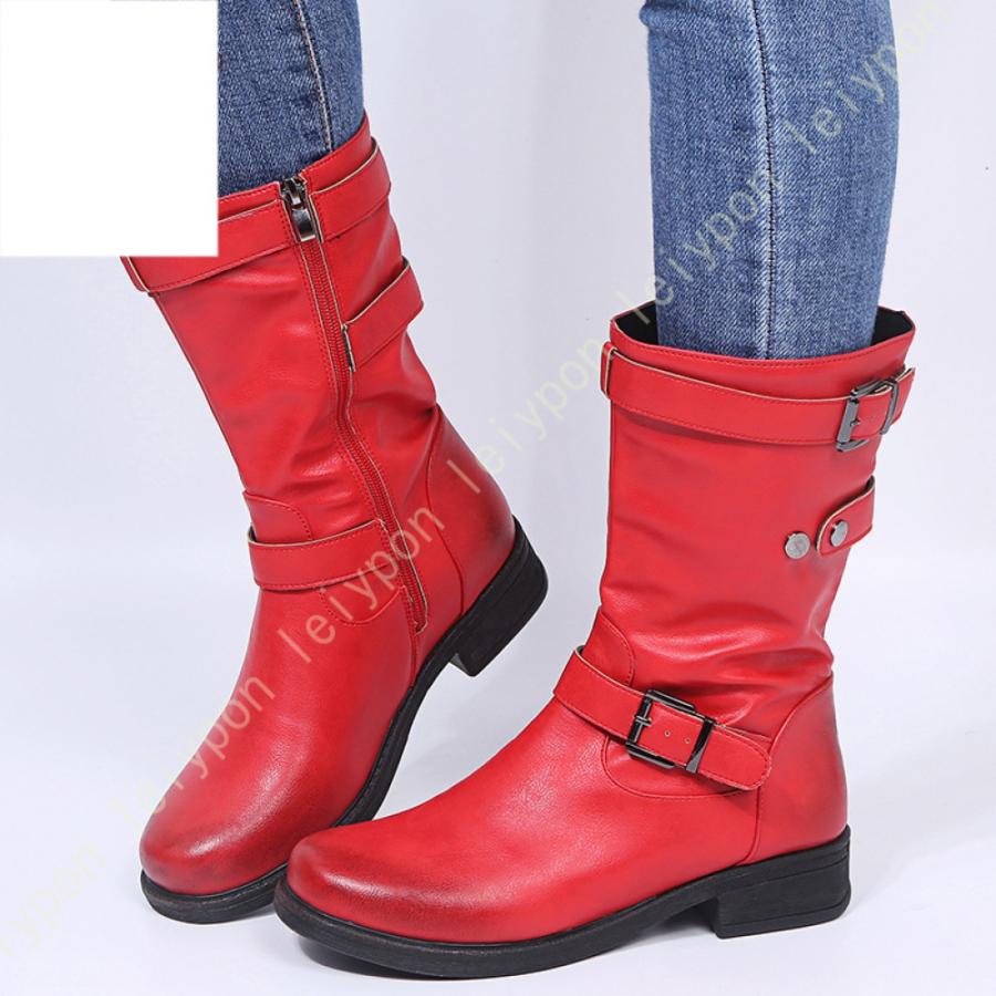 ショートブーツ エンジニアブーツ レディース エンジニアブーツ ローヒール ヒール3cm レディース 靴 ミドル丈ブーツ 疲れない 歩きやすい ラウンドトゥ : ane-ryk-xz3741 ...