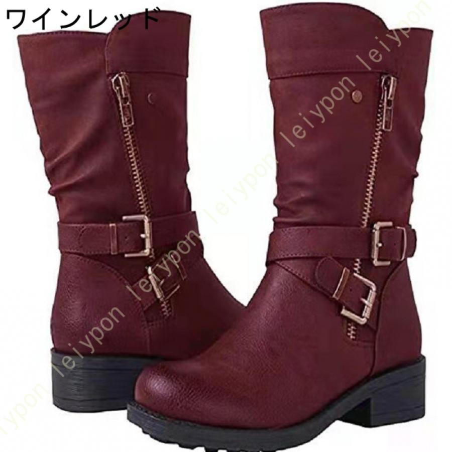 エンジニアブーツ 本革調 ショート ミドル ブーツ サイドジップ レディース 厚底 ブラック スムース エンジニア 黒 ワインレッド ヒール ショートブーツ 靴 茶 : ane-ryk ...