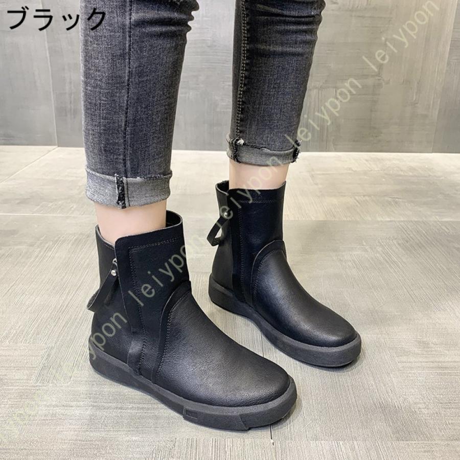 エンジニアブーツ レディース サイドジップ ショート 防滑 ぺたんこ ベルト飾り ラウンドトゥ フラット 黒 疲れない ミドル ベルト付き フラット 歩きやすい :ane-ryk-XZ3757 ...