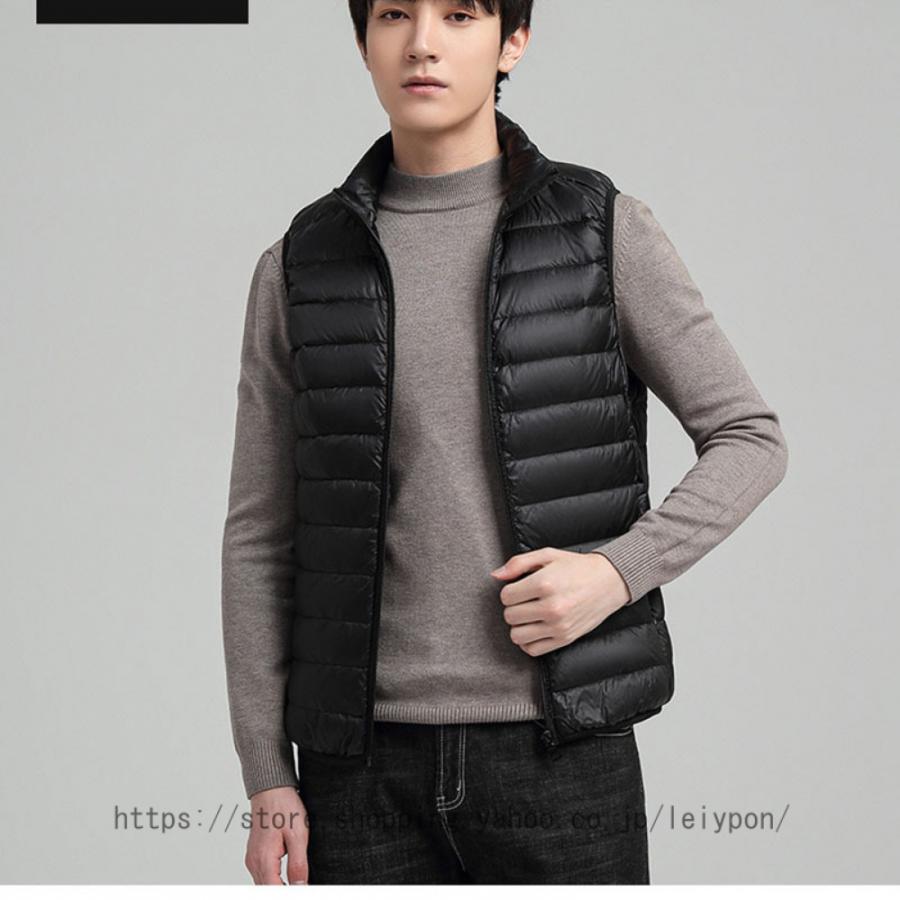 メンズ ベスト 秋冬春 厚手 ハイネック 防寒対策 暖か 軽量 ベスト 立ち襟 トップス チョッキ ダウンコットン 冬物 ノースリーブ インナー 男性 紳士 ビジネス : bfm-g2v ...