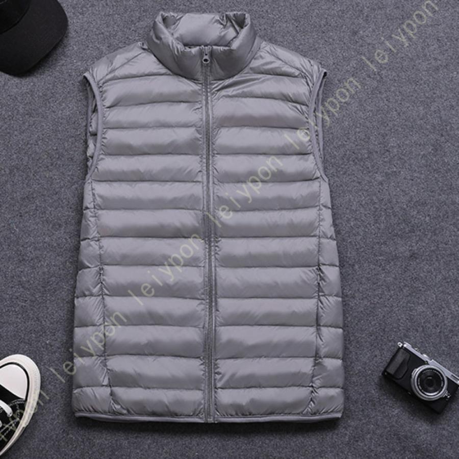 メンズ ダウンベスト ベスト 秋冬春 ハイネック 保温 防寒 ダウン ベスト インナー チョッキ 薄手 軽量 冬物 無袖 インナーダウン カジュアル シンプル :bfM-g2V-OJZL76 ...