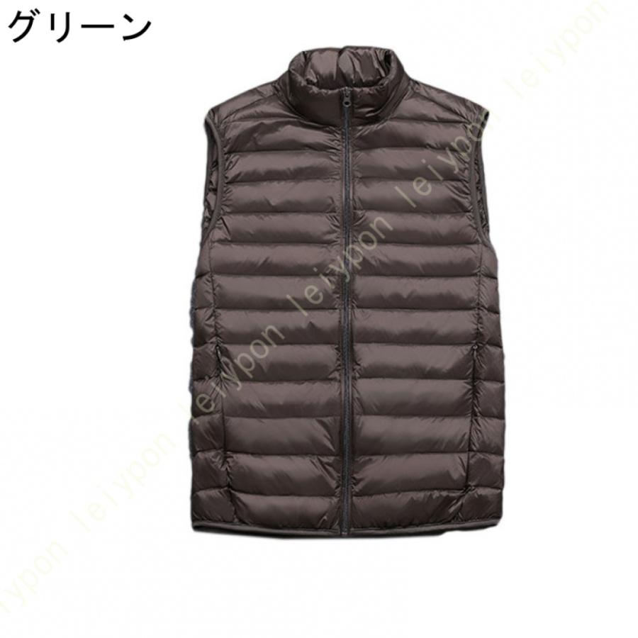 メンズ ダウンベスト ベスト 秋冬春 ハイネック 保温 防寒 ダウン ベスト インナー チョッキ 薄手 軽量 冬物 無袖 インナーダウン カジュアル シンプル :bfM-g2V-OJZL76 ...