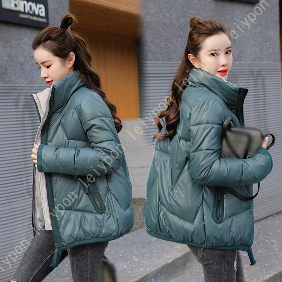 ショートダウンコート 中綿ジャケット レディース 秋冬 防寒 防風 ショートコート 中綿コート アウター 軽量 ダウンコート ジャケット ハイネック 厚手 :bfM-g2V-ZQIC56 ...