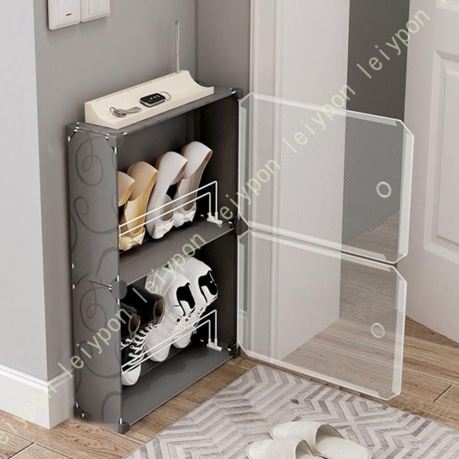 シューズラック 収納 靴置き 分割可能 スリム 靴箱 下駄箱 オープンラック オープンシェルフ シューズ収納ラック 靴棚 組立式 軽量 : leiypon - 通販 - Yahoo!ショッピング