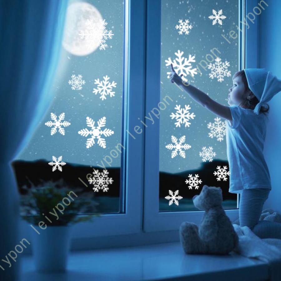 クリスマス 飾り ウォールステッカー 雪 静電ステッカー 窓 ガラスシール おしゃれ アート ポスター ステッカー モダンアート シール式ステッカー 飾り :cmi-maQ-FPADWM ...