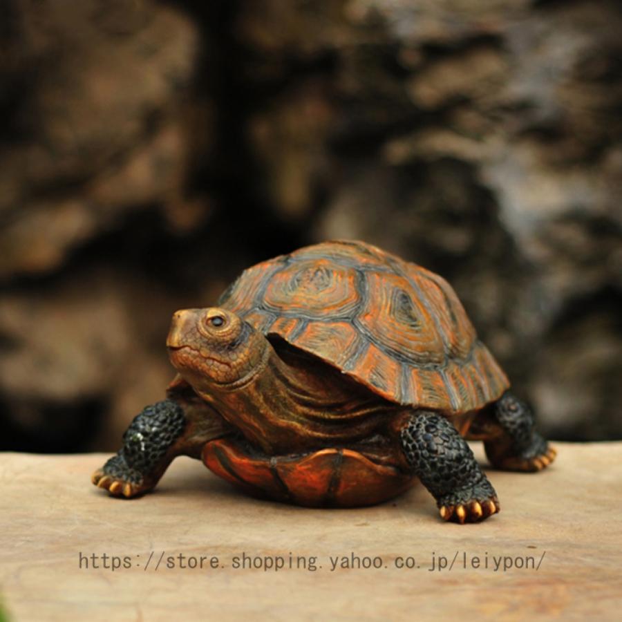 LxRx9 オーナメント 亀 池 ガーデニング置物 アニマルオブジェ かめ インテリア雑貨 庭の装飾 亀の置物 リアル 事務室 展示用 卓上 お庭 植木鉢飾り : leiypon - 通販 ...