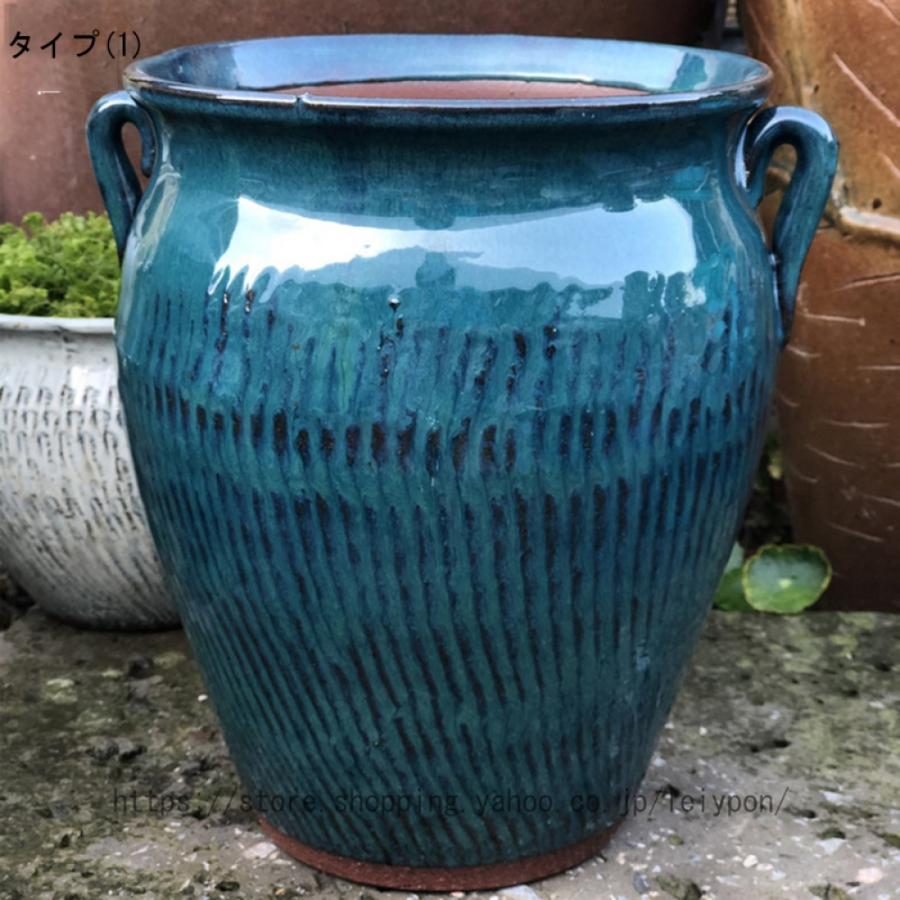 背の高い植木鉢 水切れ良い プランター大型 プランター 陶器 北欧 排水孔付き フラワーベース おしゃれ サボテン鉢 深型 装飾用プランター 広口 植木ポット : dlf-tb5-8zbgb ...