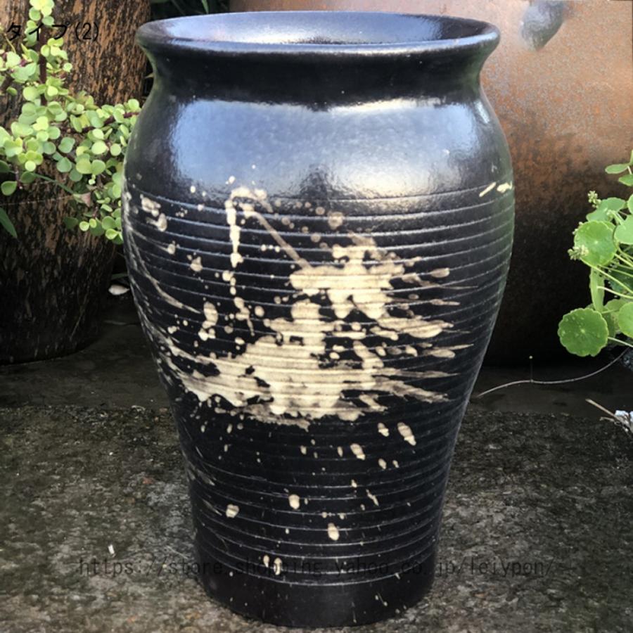 背の高い植木鉢 水切れ良い プランター大型 プランター 陶器 北欧 排水孔付き フラワーベース おしゃれ サボテン鉢 深型 装飾用プランター 広口 植木ポット : dlf-tb5-8zbgb ...