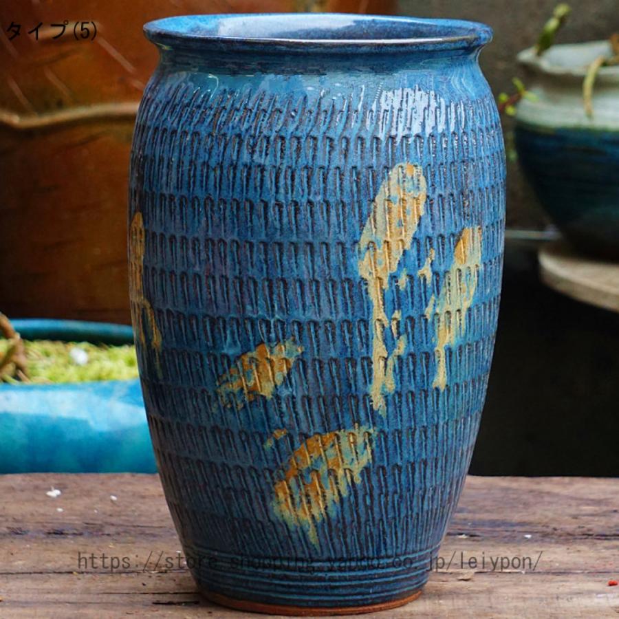 背の高い植木鉢 水切れ良い プランター大型 プランター 陶器 北欧 排水孔付き フラワーベース おしゃれ サボテン鉢 深型 装飾用プランター 広口 植木ポット : dlf-tb5-8zbgb ...