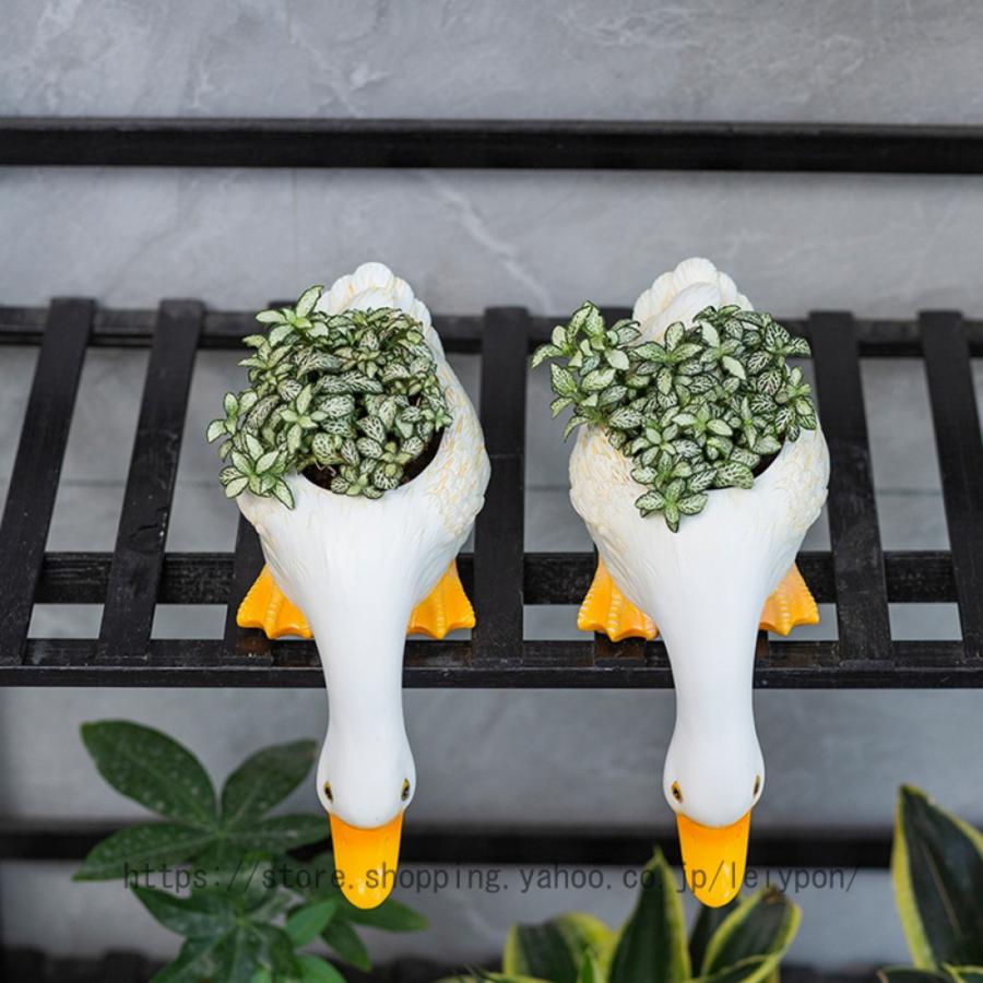 鴨のサボテン鉢 リアル 植木鉢 置物クラフト マイクロ景観 可愛い 多肉植物 サボテン 鉢 クリエイティブ アヒル 鴨 ミ二植木 プランター 家装飾 プレゼント : dlf-tb5 ...