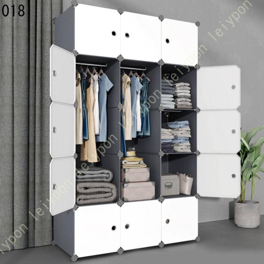 クローゼット ワードローブ 収納ボックス 扉 扉付き 組み立て 組立式 ホワイト 16扉 DIY 靴 服 衣類 収納 ボックス 収納家具 衣類収納 衣類収納ボックス : dz7-2sq ...
