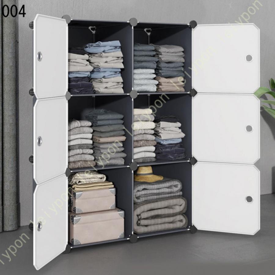 クローゼット ワードローブ 収納ボックス 扉 扉付き 組み立て 組立式 ホワイト 16扉 DIY 靴 服 衣類 収納 ボックス 収納家具 衣類収納 衣類収納ボックス : dz7-2sq ...