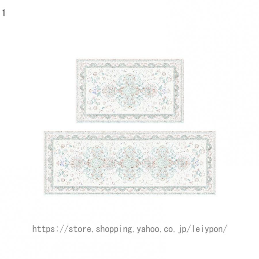 ノンスリップ キッチンマット 撥水性 汚れにくい PVCキッチンマット 風水 玄関マット 色 ラグ 室内 おしゃれ かわいい 北欧 幾何学 屋内 滑り止め モダン : leiypon - 通販 ...