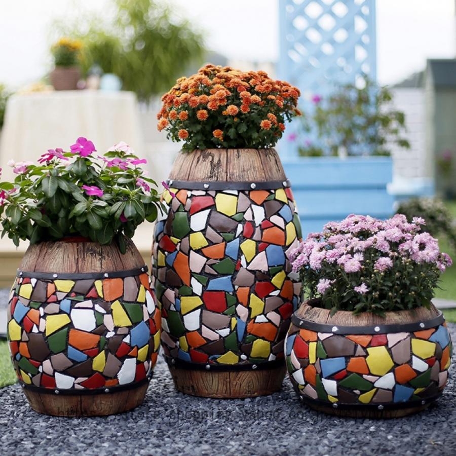 植木鉢 セメント鉢 プランター アメリカンカントリーアート シンプル たる形 多肉ポット 水抜き穴付き 通気性 手作り彩磁 オシャレ 室内 部屋飾り おしゃれ :g03-qcn-0JNFCF ...