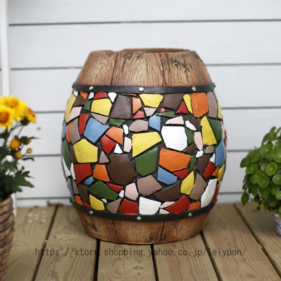 植木鉢 セメント鉢 プランター アメリカンカントリーアート シンプル たる形 多肉ポット 水抜き穴付き 通気性 手作り彩磁 オシャレ 室内 部屋飾り おしゃれ :g03-qcn-0JNFCF ...