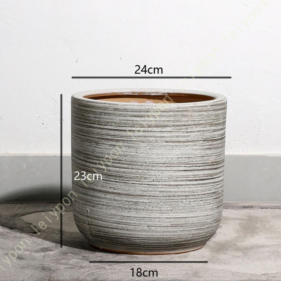 セラミック製 鉢植え フラワーポット 排水孔付き 北欧 円形 シンプル インテリア リビング盆栽 大型 クリエイティブ 多肉植物 サボテン 園芸用品 ファッション : g03-qcn ...