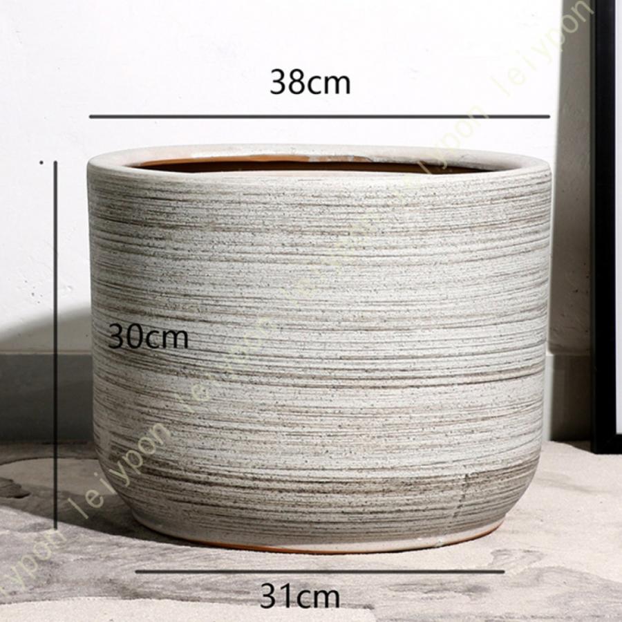 セラミック製 鉢植え フラワーポット 排水孔付き 北欧 円形 シンプル インテリア リビング盆栽 大型 クリエイティブ 多肉植物 サボテン 園芸用品 ファッション : g03-qcn ...