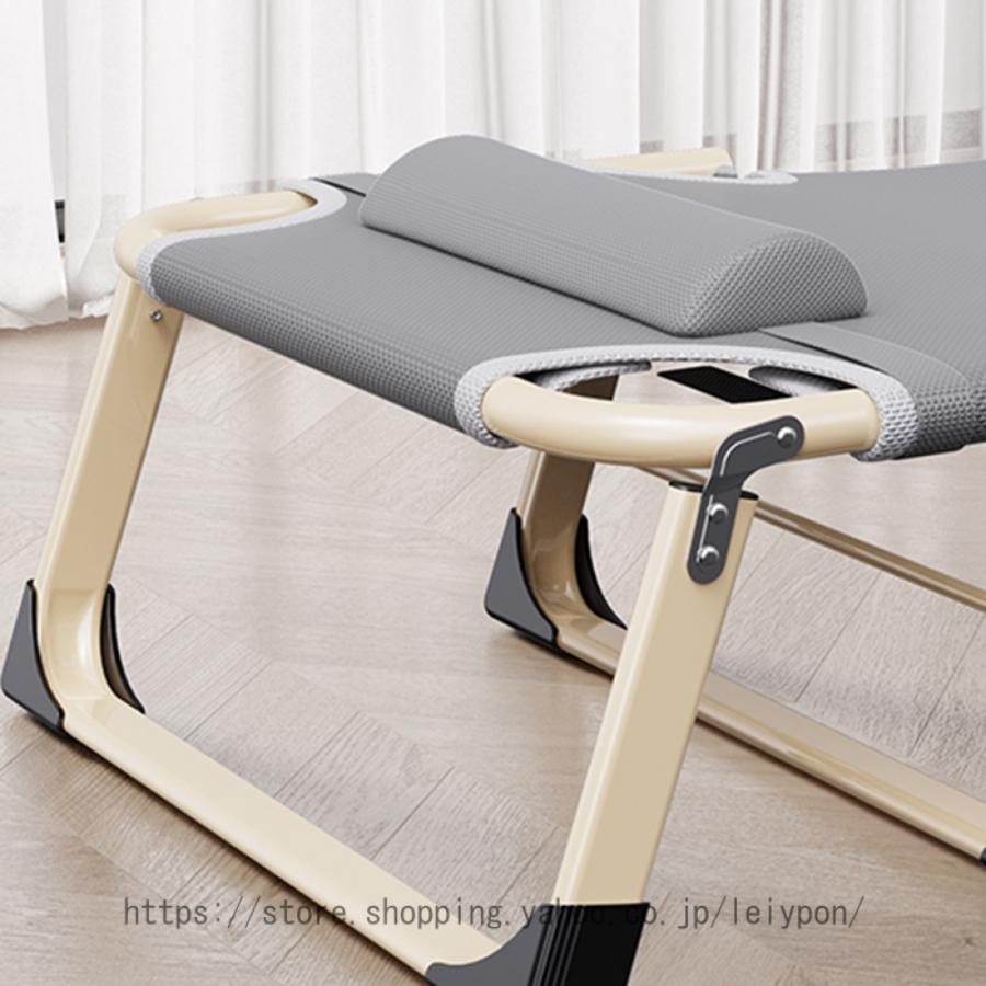 リクライニングチェア アウトドアチェア 椅子 折り畳みベッド 完成品 すぐ使える リラックスチェア 組立不要 折りたたみ 軽量 ポータブル 三脚ベッド 仮眠 : leiypon - 通販 ...