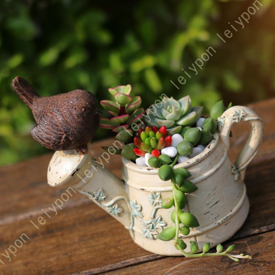 盆栽鉢 植木鉢 樹脂 プランター 底穴あり カートゥーン コンパクト 小鳥の植木鉢 インテリア 多肉植物 クリエイティブ 可愛い 園芸 ガーデン 鉢植え植物 : g03-qcn-vqembb ...