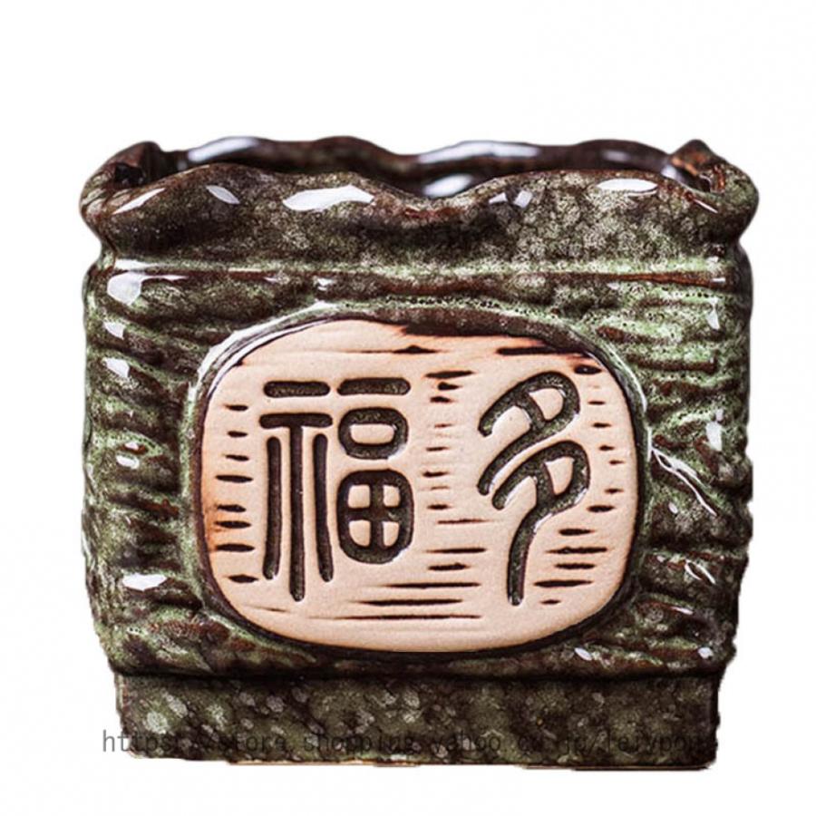 陶器鉢 鉢植え プランター 底穴付き 中国風 シンプル 多肉植物用 インテリア デスクの装飾 おしゃれ 室内 方形 ヴィンテージ 園芸 小物収納 デスクトップ盆栽 : g03-qcn ...