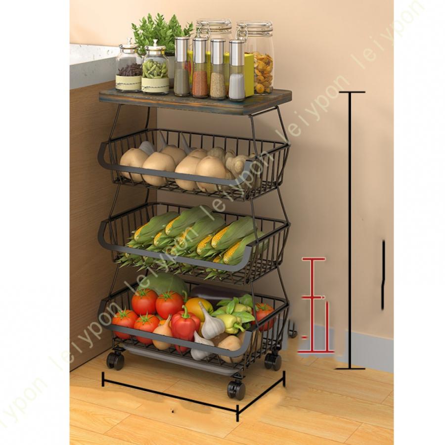 キッチン収納 野菜ワゴン ベビーワゴン キッチンワゴン 多機能 食品棚 ワゴンラック 天板付き 移動式 組立簡単 一人暮らし 新生活 おしゃれ 省スペース :hgN-zaK-BS1IJ ...