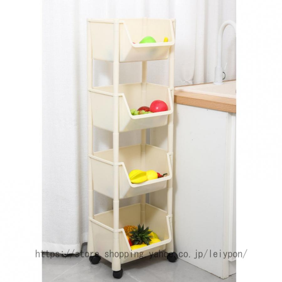 キッチンワゴン スリム キャスター付き キッチン収納 オープンラック キッチンラック キッチン収納カート収納ラック 隙間ワゴン サイドワゴン 収納棚 :hgN-zaK-BSKIZ ...