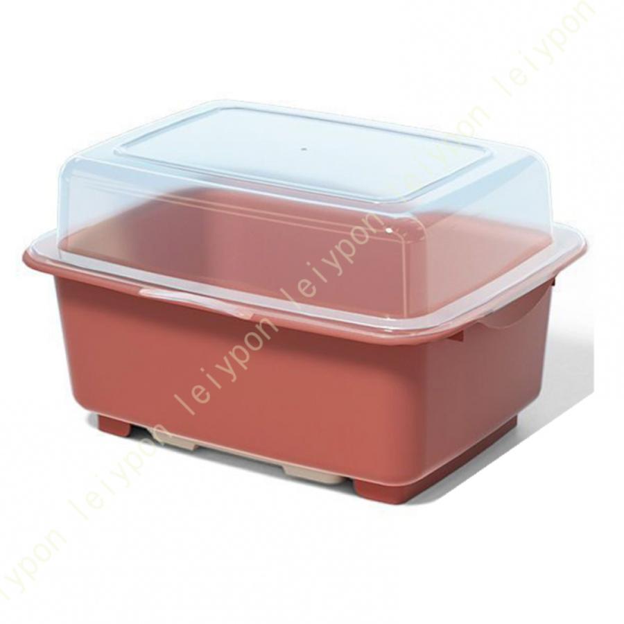 水切りラック 食器収納 食器棚 キッチン収納 フタ付き 箸立て付き 食器乾燥ボックス 食器保管 大容量 水受けトレー付き 透明 食器ドレンバスケット タテ置き : hgn-zak-bsw11 ...