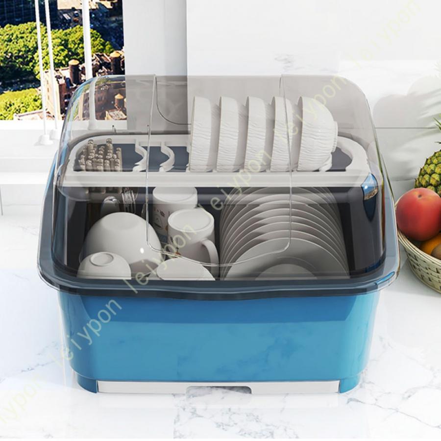 カウンター上 収納 ラック 食器棚 ロータイプ ミニ食器棚 キッチン収納ケース フタ付き キッチンラック 水切りラック 水切りかご 台所 キッチン 収納 お皿 :hgN-zaK-BSW1Z ...