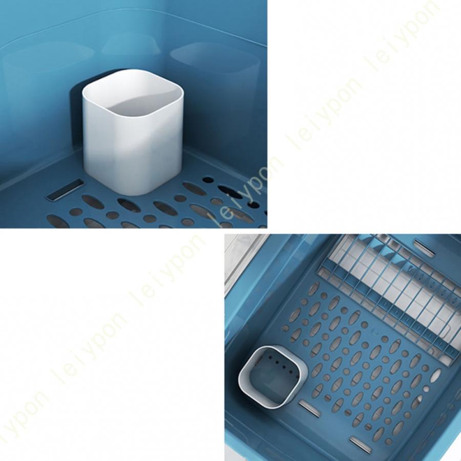 カウンター上 収納 ラック 食器棚 ロータイプ ミニ食器棚 キッチン収納ケース フタ付き キッチンラック 水切りラック 水切りかご 台所 キッチン 収納 お皿 :hgN-zaK-BSW1Z ...