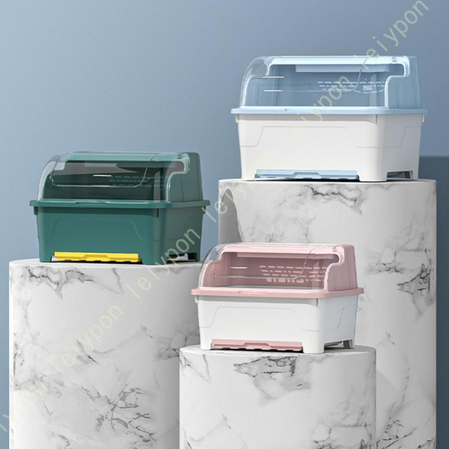 水切りラック カバー付き 食器ラック キッチン収納ラック 水切りバスケット ディッシュラック 蓋付き 食器立て 皿立て 水切りかご 水切りトレー 大容量 多機能 : leiypon - 通販 ...