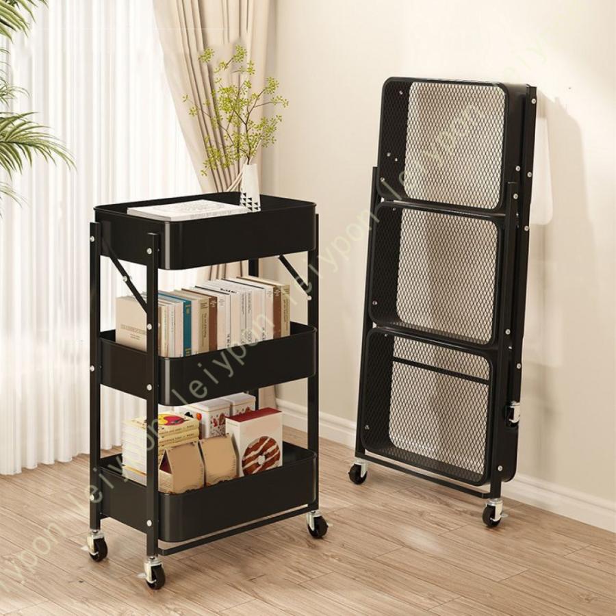 ワゴン キャスター付き 3段 キッチンワゴン 折り畳み可能 キャスター付きワゴン 取っ手付き 食品 調味料 おしゃれ 洗面所 収納 隙間 キッチン 収納ボックス 棚 : hgn-zak ...