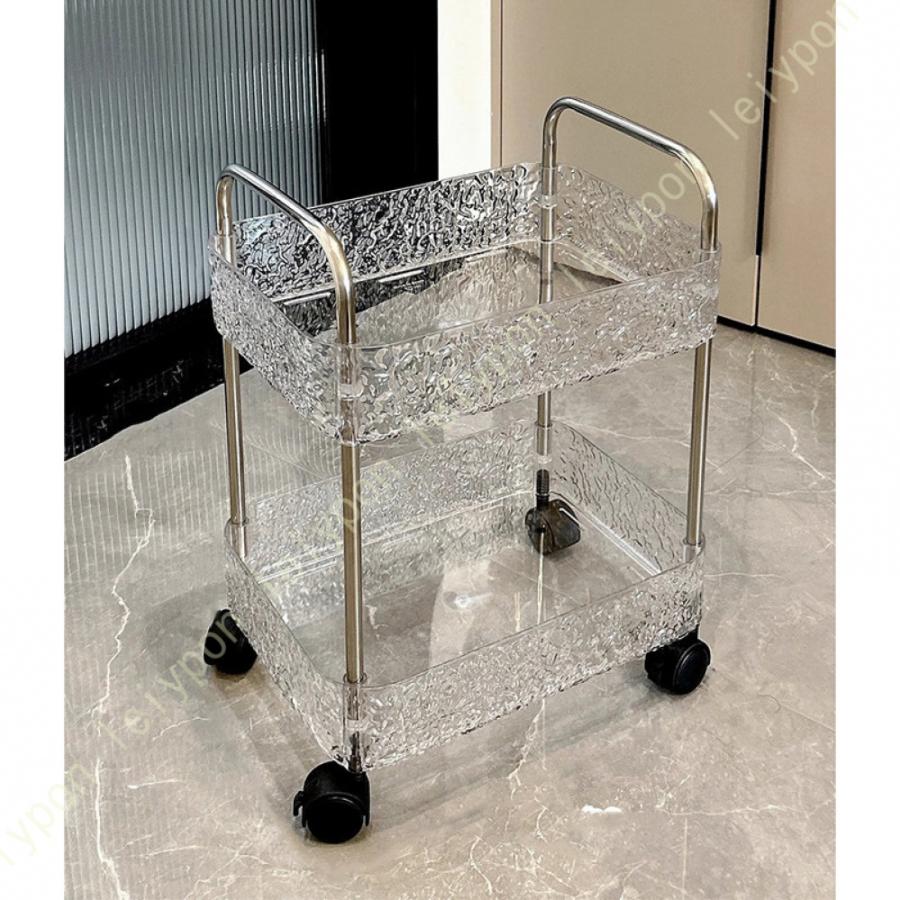 クリア コーナーバスルームオーガナイザー キャスター付き 透明 オープンラック ローリングカート 収納 多機能 リビング キッチン 寝室 リビングルーム 部屋用 : hgn-zak-pdkz9 ...