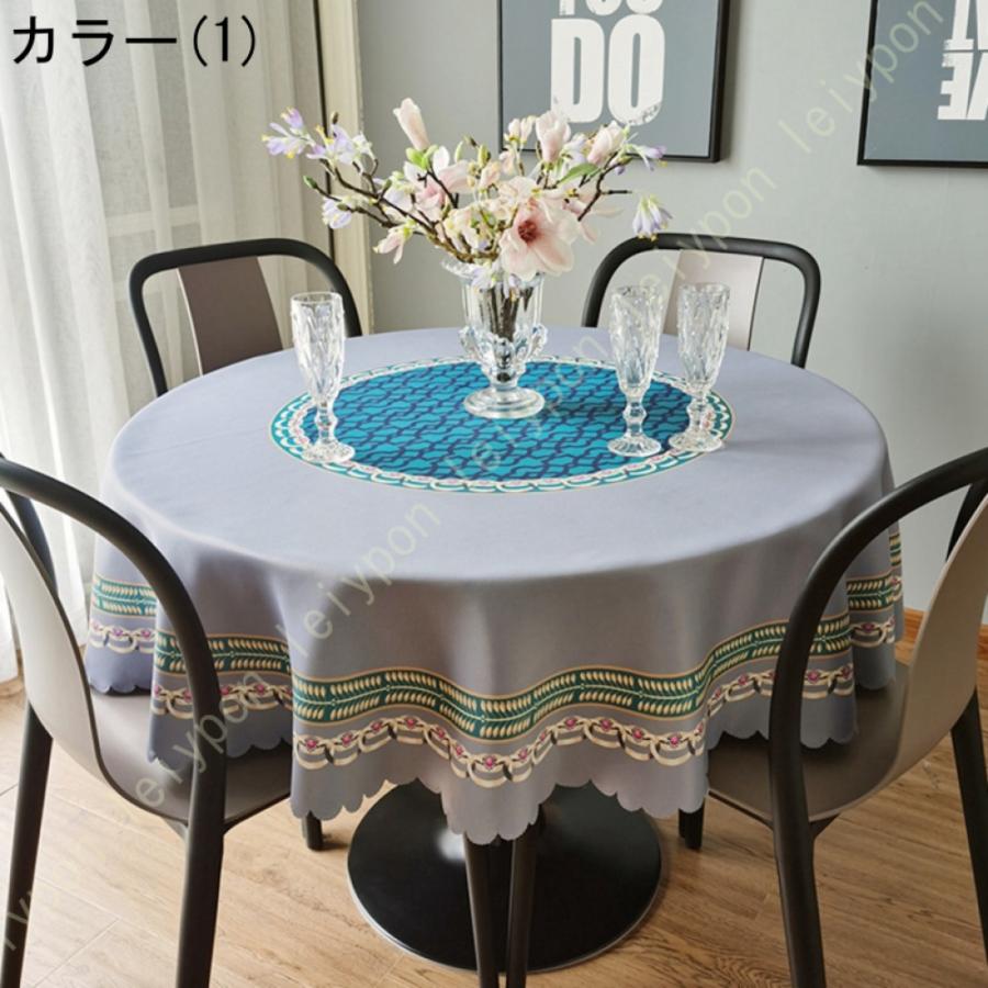 テーブルクロス 洋風 すべり止め 花柄 エレガント 幾何学 柄 上品 丸 田園風 北欧 テーブルマット デスクマット テーブルカバー カバー ティーテーブル :jiW-ryp-8LKQC ...