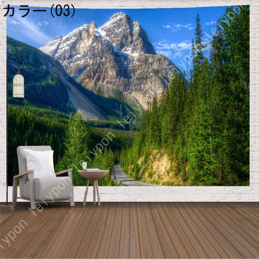 森タペストリー 渓流柄壁掛けタペストリー 自然風景布ポスター 木 森の滝 大判壁掛け布 部屋 窓 模様替え インテリア飾り ウォールアート だまし絵 間仕切り :k7r-adE-X2JH ...