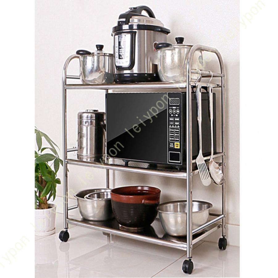 キッチン ラックワゴン ステンレス ワゴン 3段 キッチンワゴン キャスター付き バスルーム配膳 カート サービスワゴン 医療用ワゴン : leiypon - 通販 - Yahoo!ショッピング