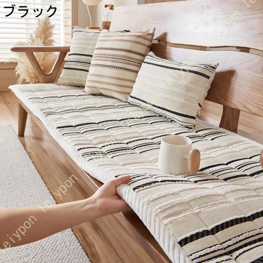 ソファー クッション ロング シートクッション 洗える ソファパッド 2人掛け用 ソファーパッド 長座布団 ロングクッション 長い座布団 ソファーマット 厚め : leiypon - 通販 ...