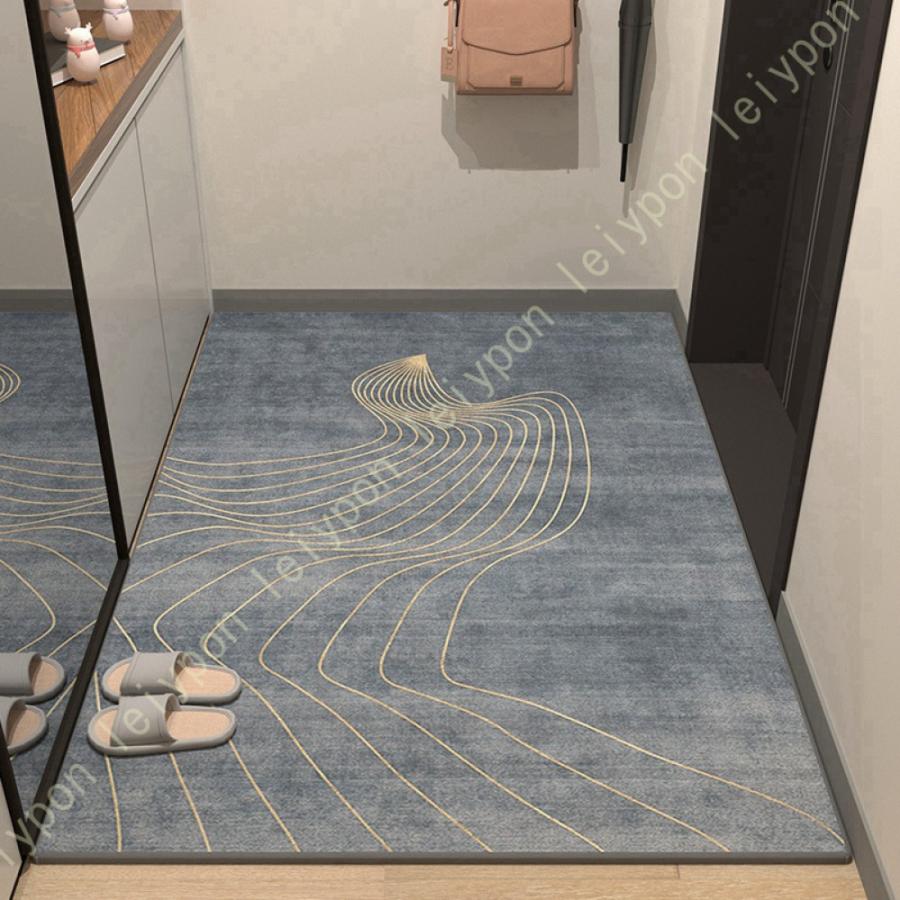 玄関マット モダン 室内 オシャレ 北欧 ドアマット 幾何学模様 屋外 泥落としマット 洗える エントランスマット 滑り止め付き 耐磨耗性 抗菌防臭 玄関 マット :nuF-aiz-126YY ...