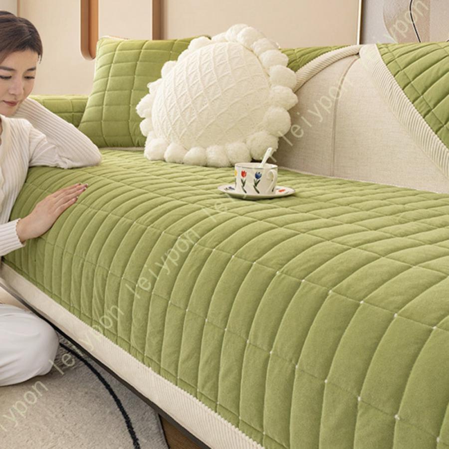 厚手 ソファーカバー 秋 冬 3人掛け 4人掛け ソファカバー 肘付き おしゃれ 背もたれカバー かけるだけ 座面カバー マイクロファイバー もこもこ 防寒 : leiypon - 通販 ...