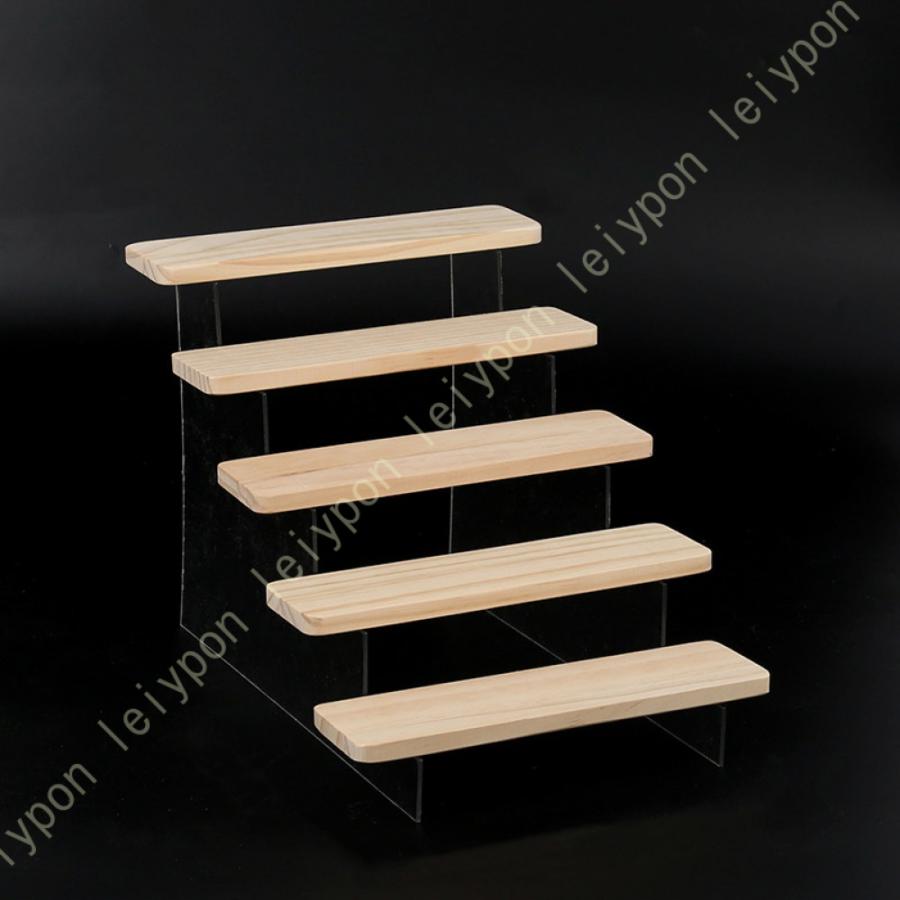 ディスプレイスタンド 木製 卓上 階段式 陳列棚 ディスプレイケース 多機能 フィギュア 化粧品 ボトル オープンラック 一人暮らし コップスタンド : leiypon - 通販 ...