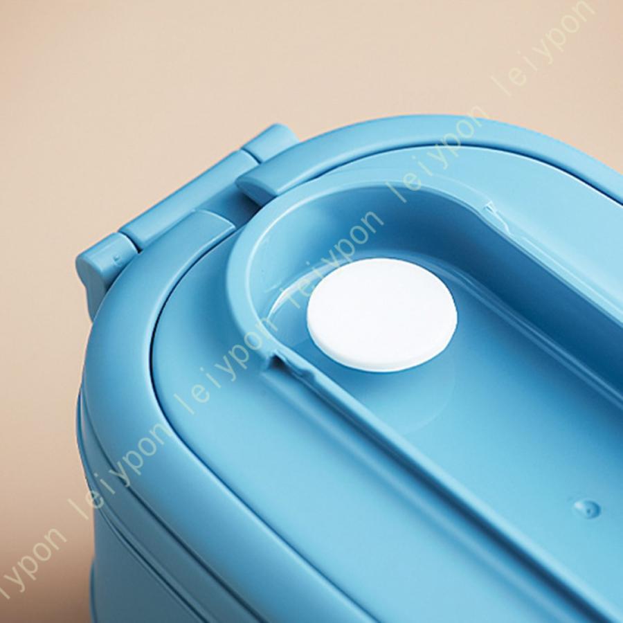 弁当箱 1550ml 女性用 二段弁当箱 大容量 仕切り収納 ランチボックス 容器 取り付け簡単 ドッキング式 おしゃれ 持ち運びしやすい 男性 学生 軽量 漏れ防止 :oyL-c1r ...